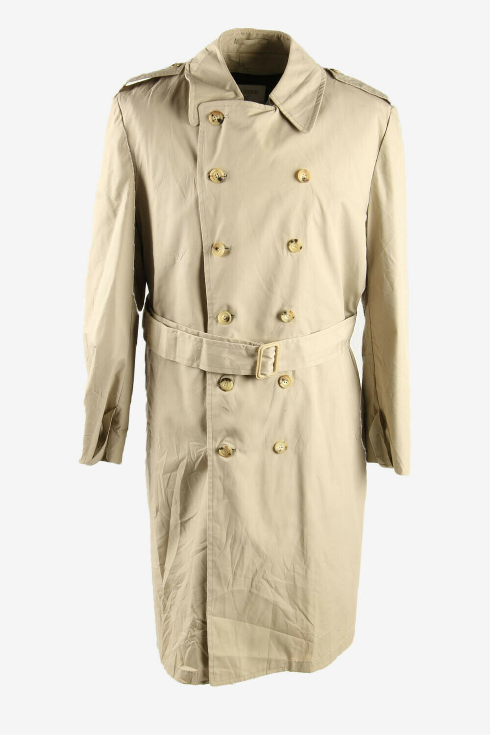 Vintage Trench Coat London Fog Button Long With Belt 90s Beige Size L ...